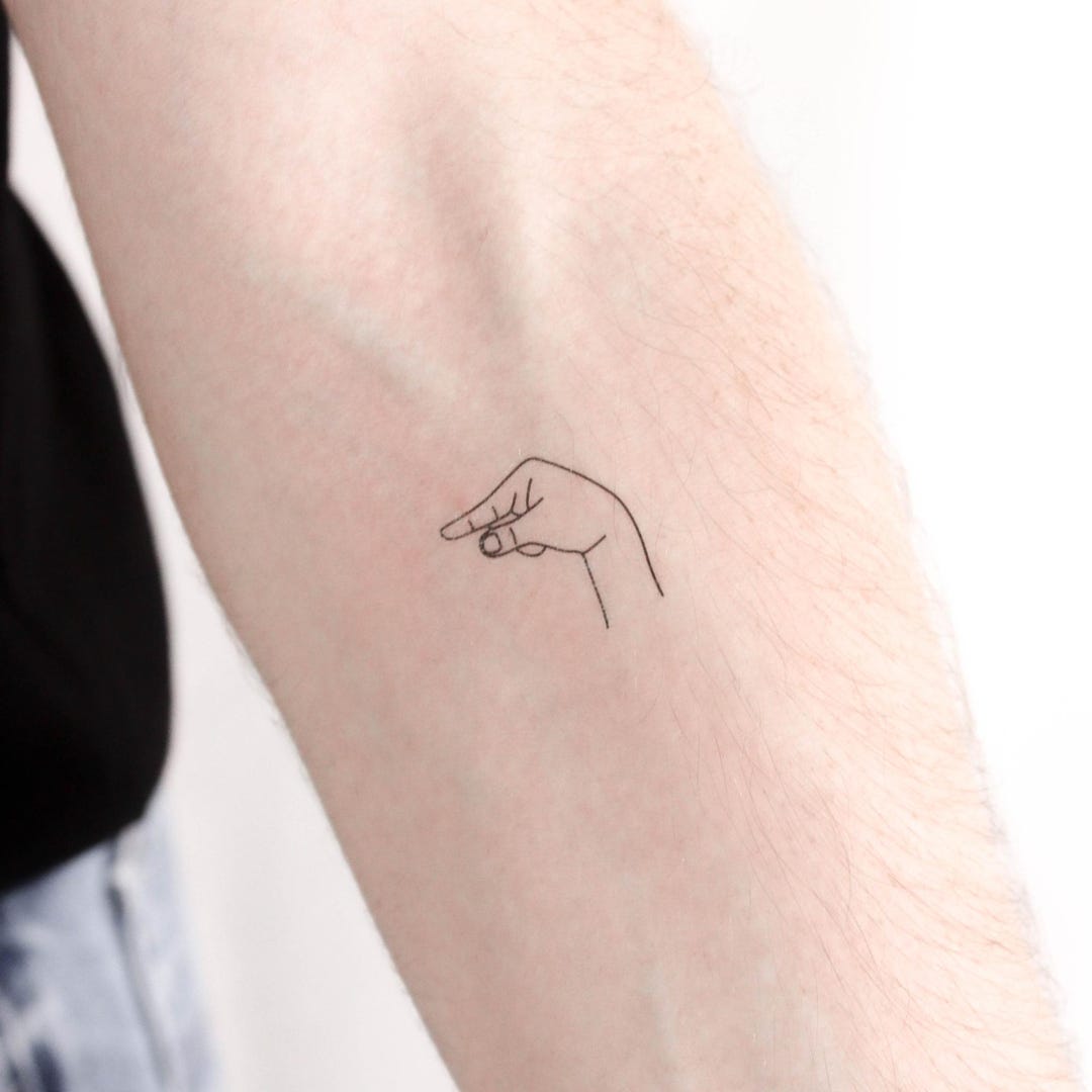 Sign Language G Temporary Tattoo (set of 3) - Etsy