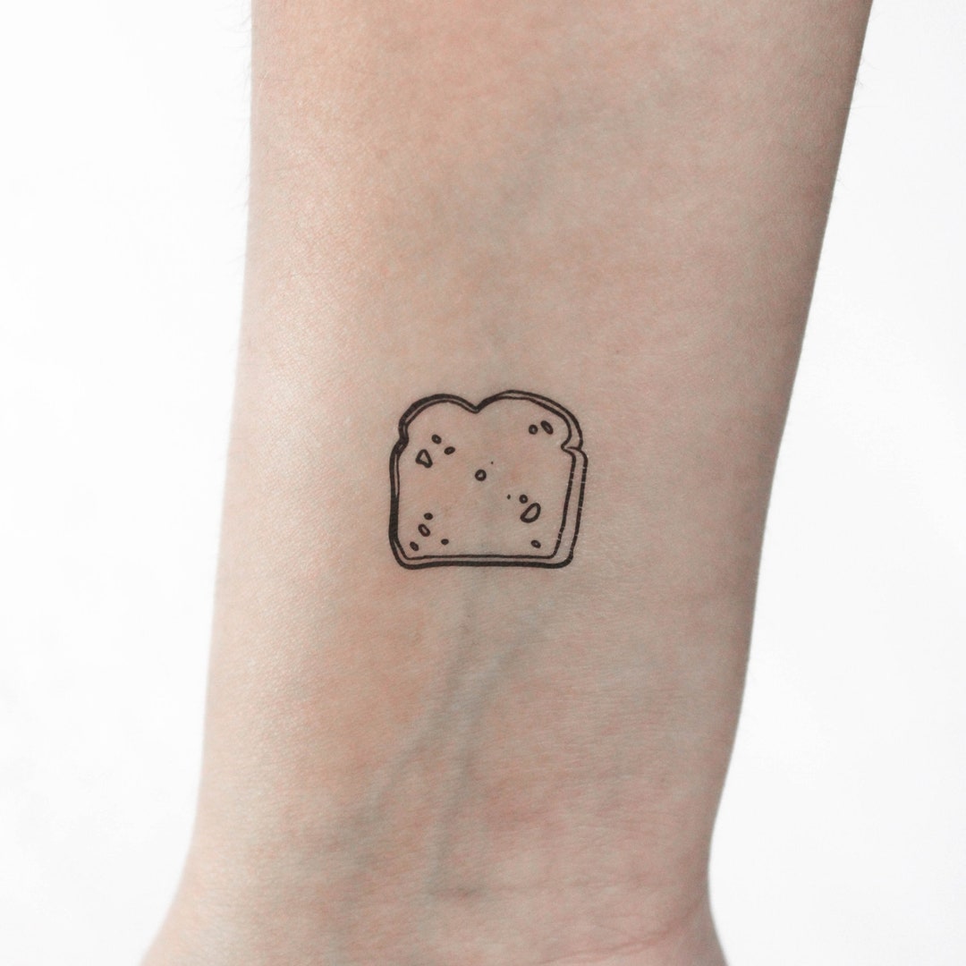 Toast Temporary Tattoo (set of 3) - Etsy