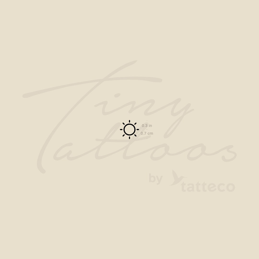 Tiny Sun Temporary Tattoo set of 3 - Etsy