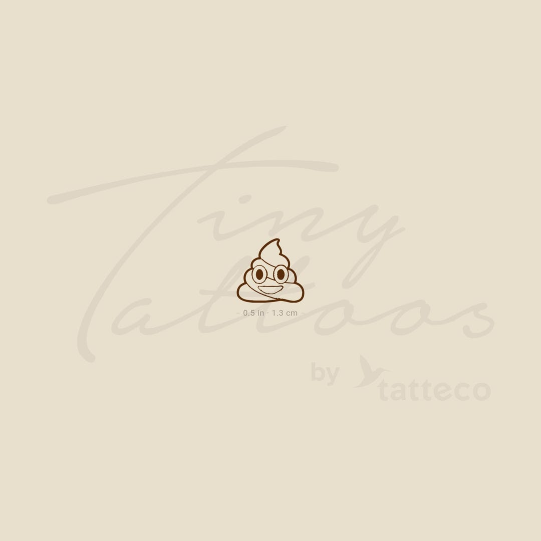 Tiny Poop Temporary Tattoo (set of 3) - Etsy