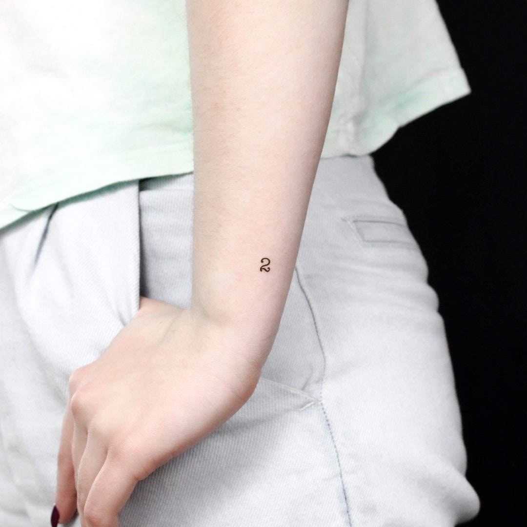 Number 2 Temporary Tattoo (set of 3) - Etsy