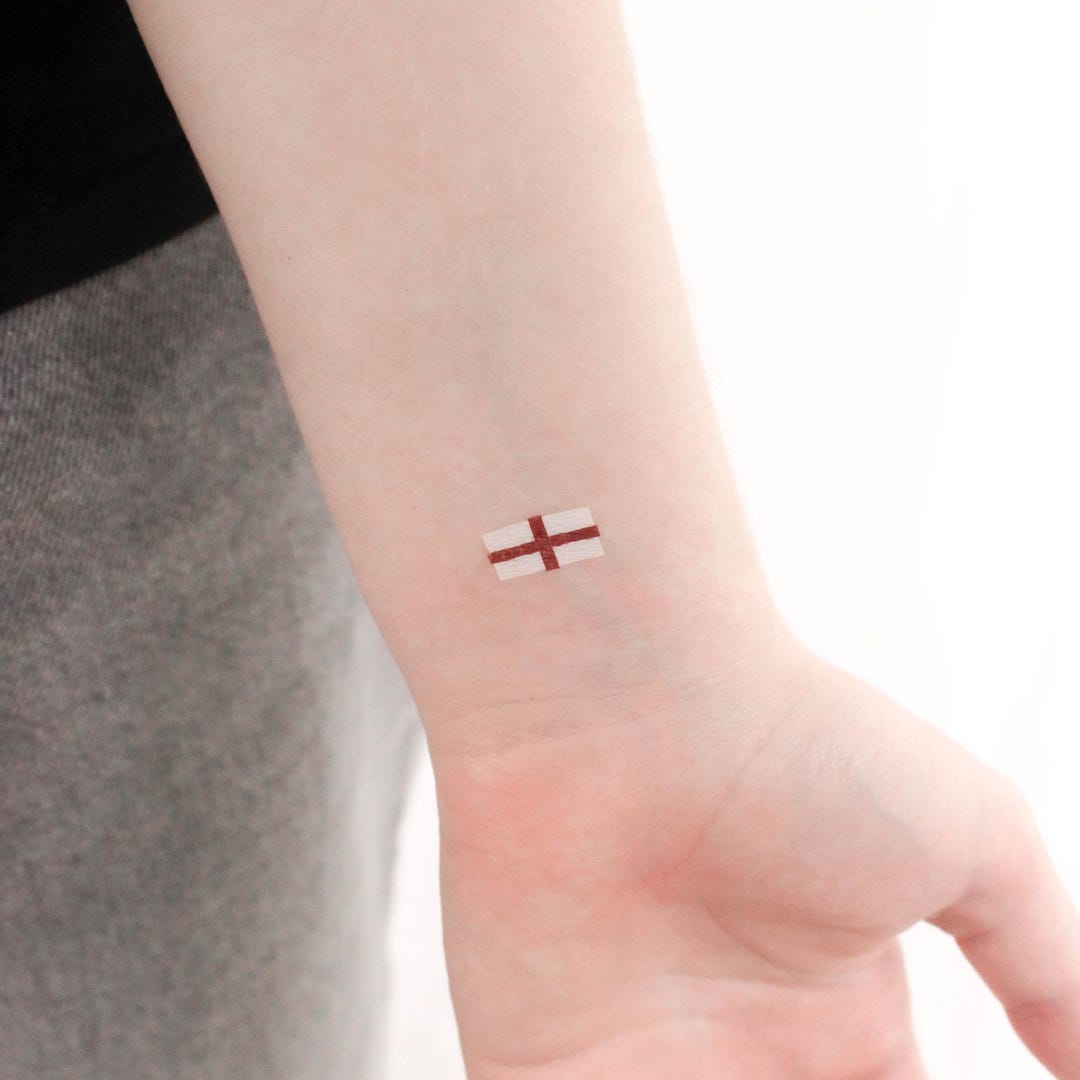 England Flag Temporary Tattoo (set of 3) - Etsy