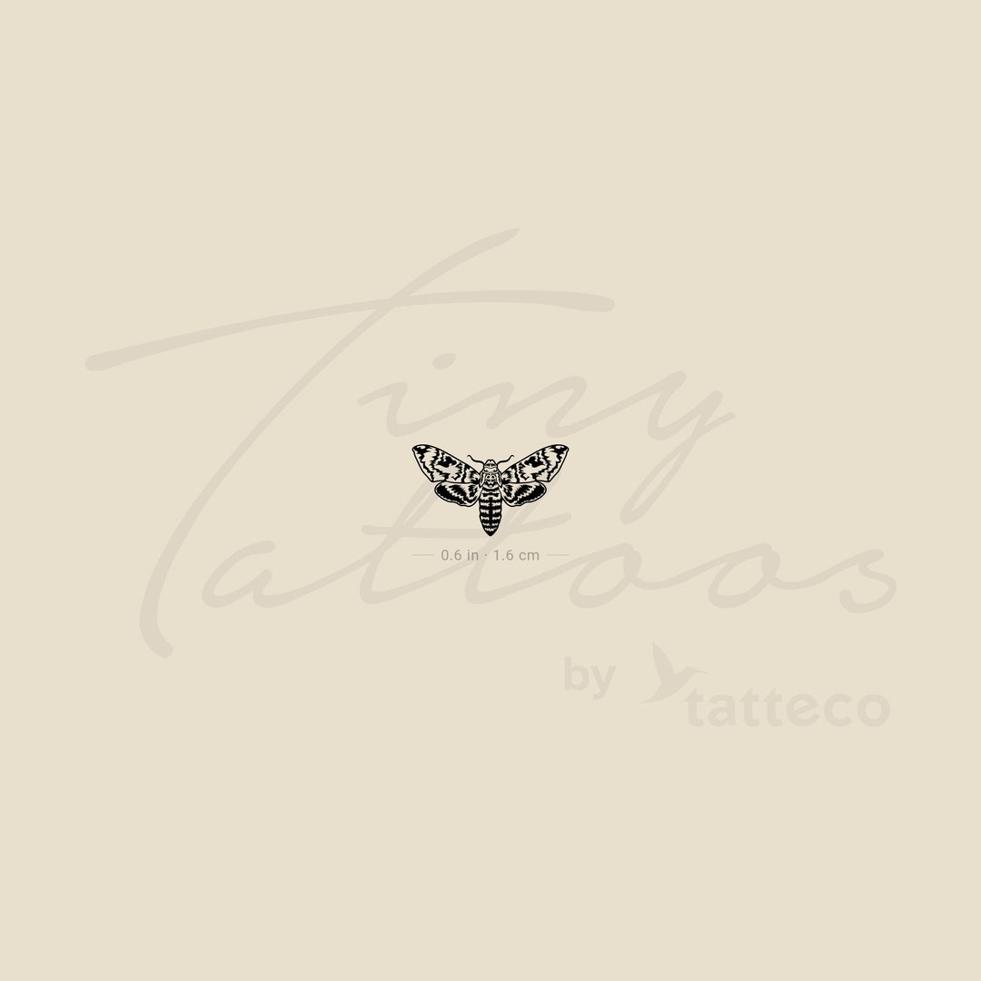Small Moth Temporary Tattoo set of 3 - Etsy