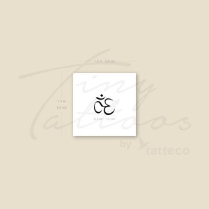Tiny Fine Line Om Temporary Tattoo (set of 3) - Etsy