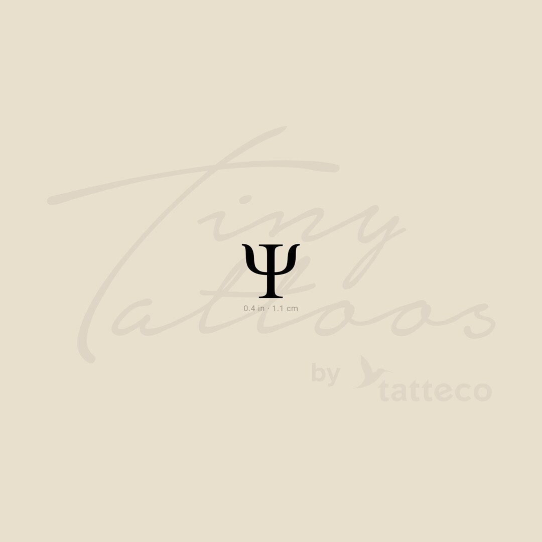 Uppercase Psi Temporary Tattoo set of 3 - Etsy