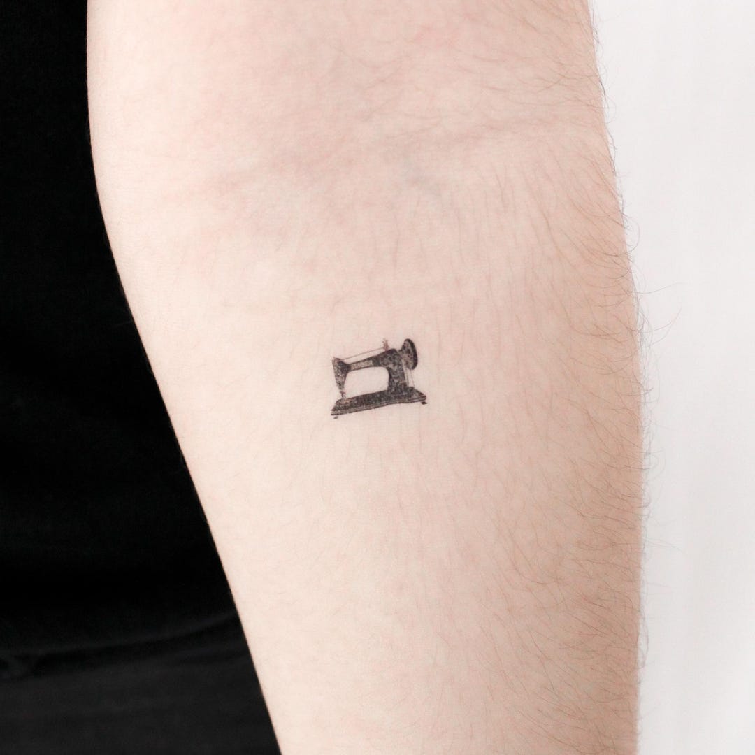 Little Sewing Machine Temporary Tattoo (set of 3) - Etsy