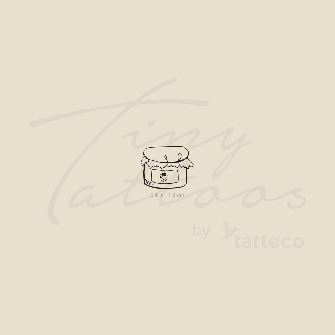 Strawberry Jam Temporary Tattoo set of 3 - Etsy