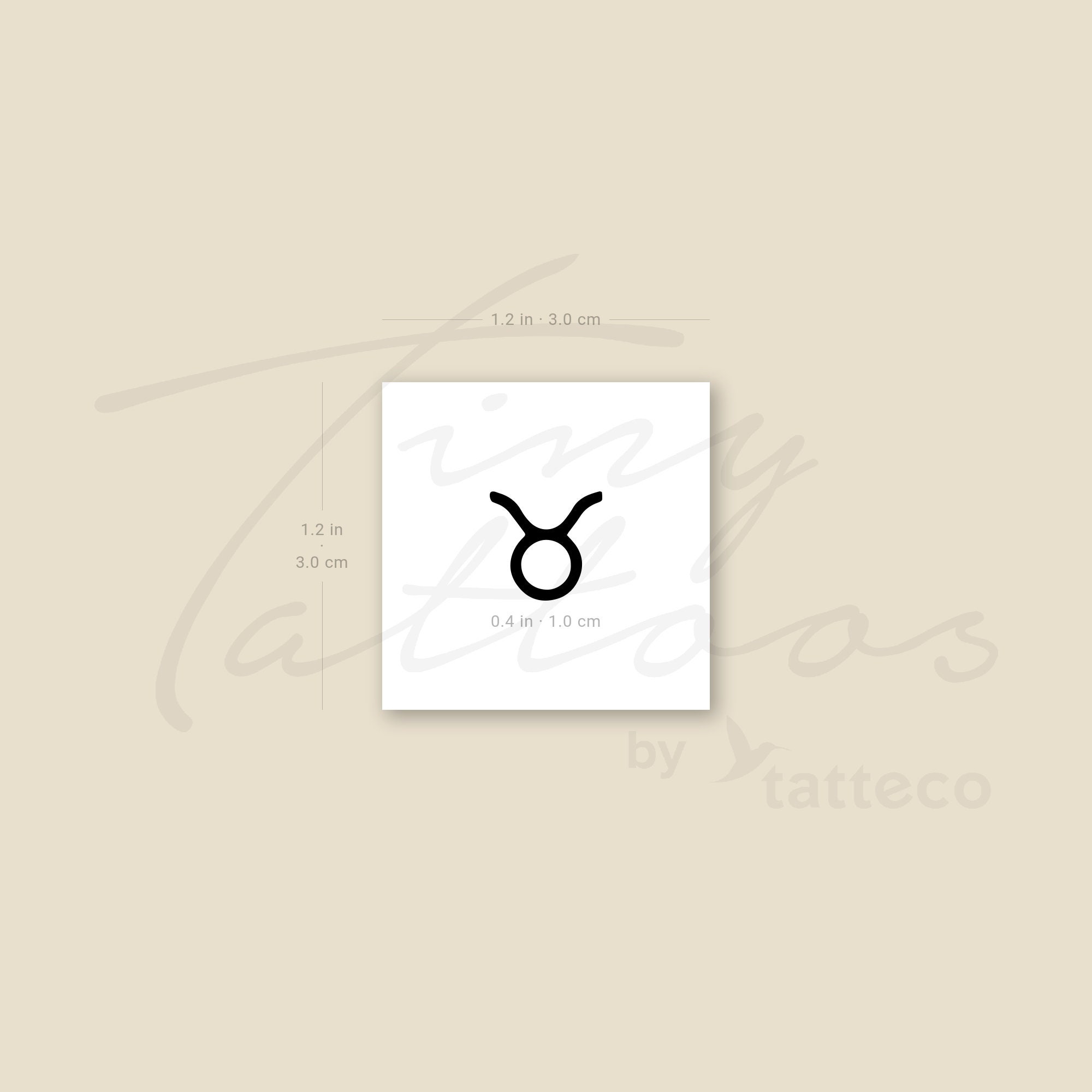 Taurus Zodiac Symbol Temporary Tattoo set of 3 - Etsy