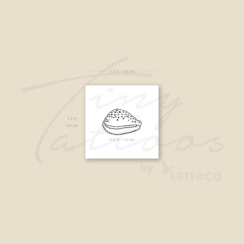 Cowrie Shell Temporary Tattoo (set of 3) - Etsy