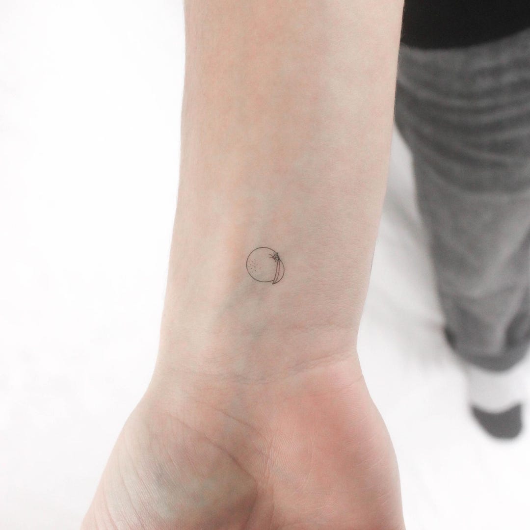 Tiny Orange Temporary Tattoo (set of 3) - Etsy