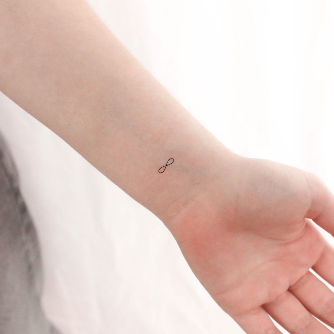 Tiny Infinity Symbol Temporary Tattoo (set of 3) - Etsy
