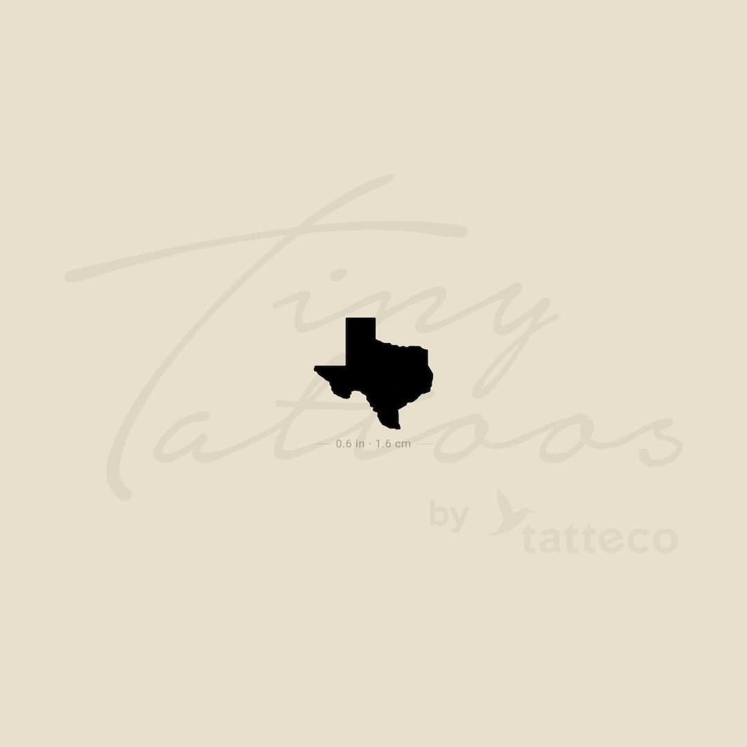 Texas Map Temporary Tattoo set of 3 - Etsy