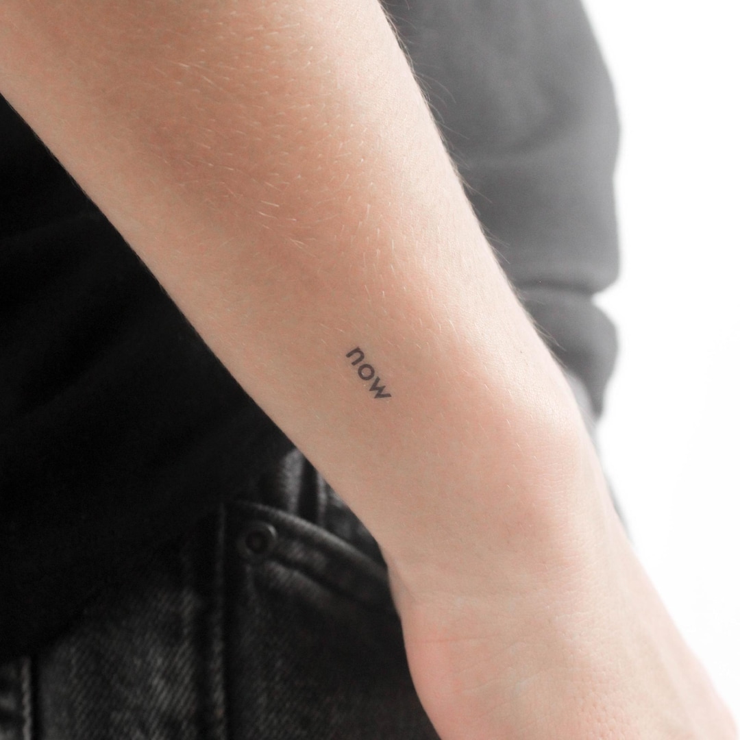 Tiny Now Temporary Tattoo (set of 3) - Etsy