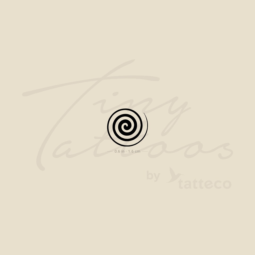 Little Spiral Temporary Tattoo set of 3 - Etsy