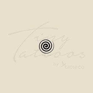 Little Spiral Temporary Tattoo set of 3 - Etsy