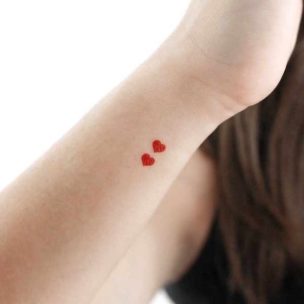 Red Heart Tattoo - Etsy