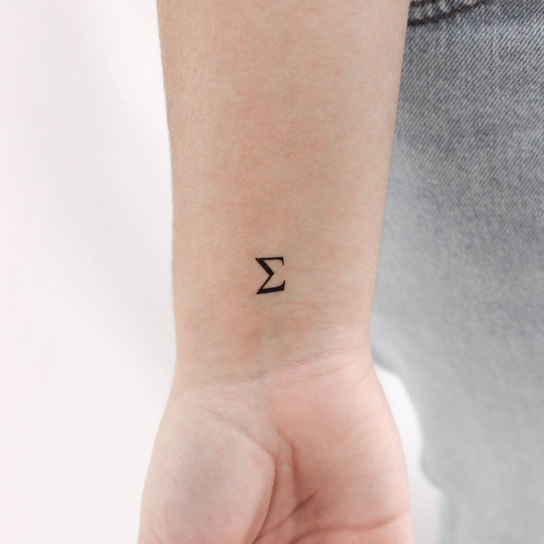 Uppercase Sigma Temporary Tattoo set of 3 - Etsy