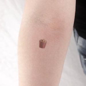 Little Popcorn Temporary Tattoo (set of 3) - Etsy