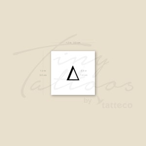 Uppercase Delta Temporary Tattoo set of 3 - Etsy