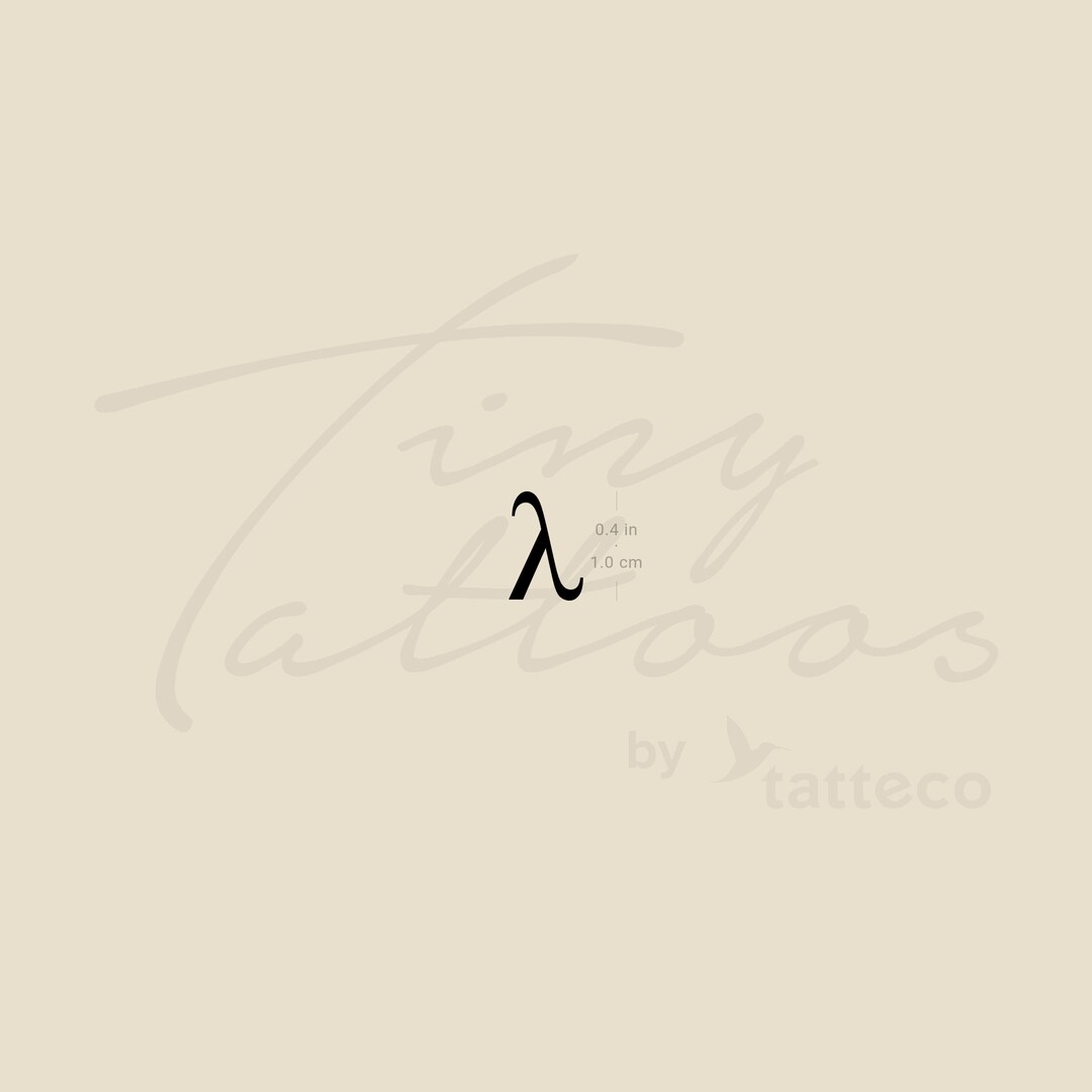 Lambda Temporary Tattoo set of 3 - Etsy