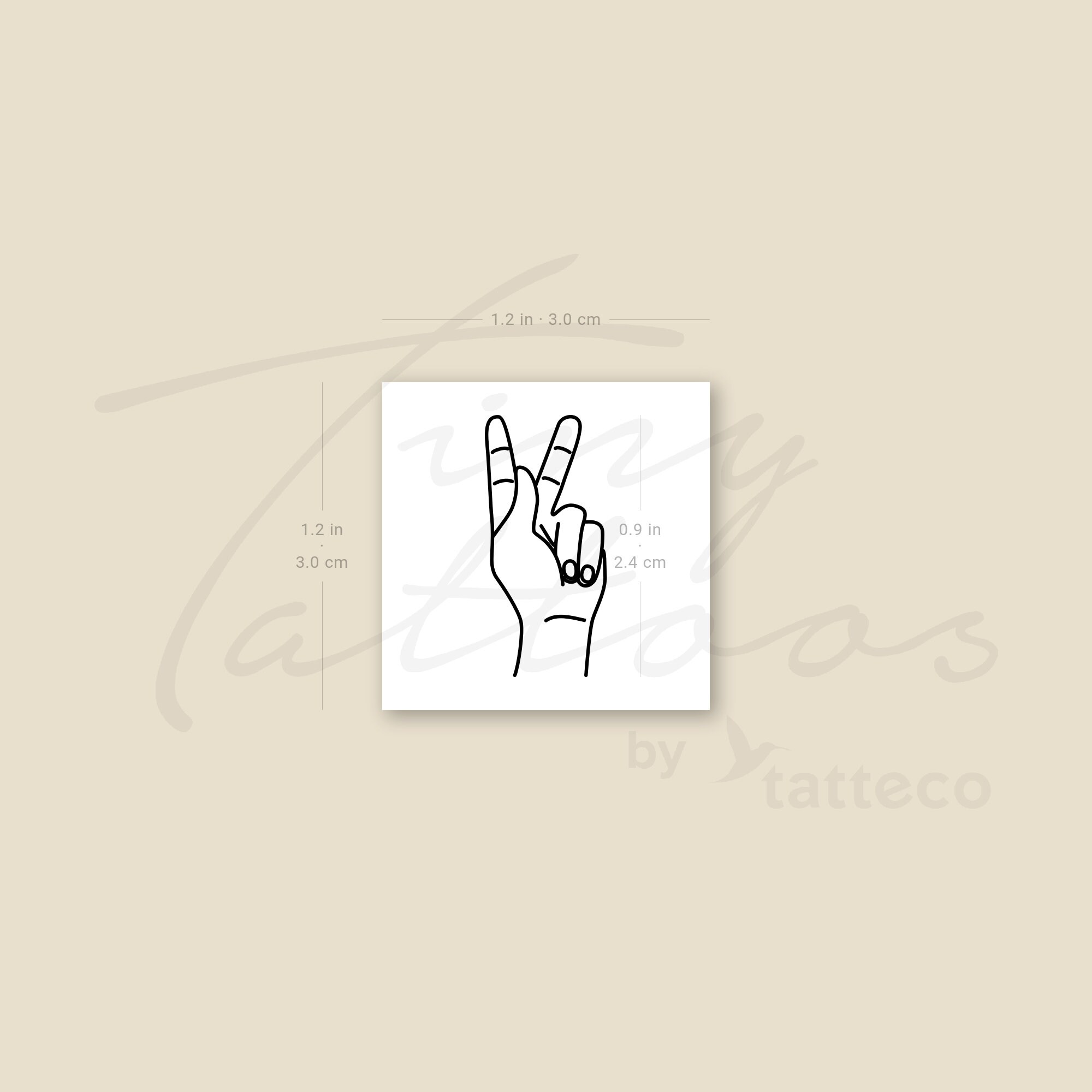 Sign Language K Temporary Tattoo set of 3 - Etsy