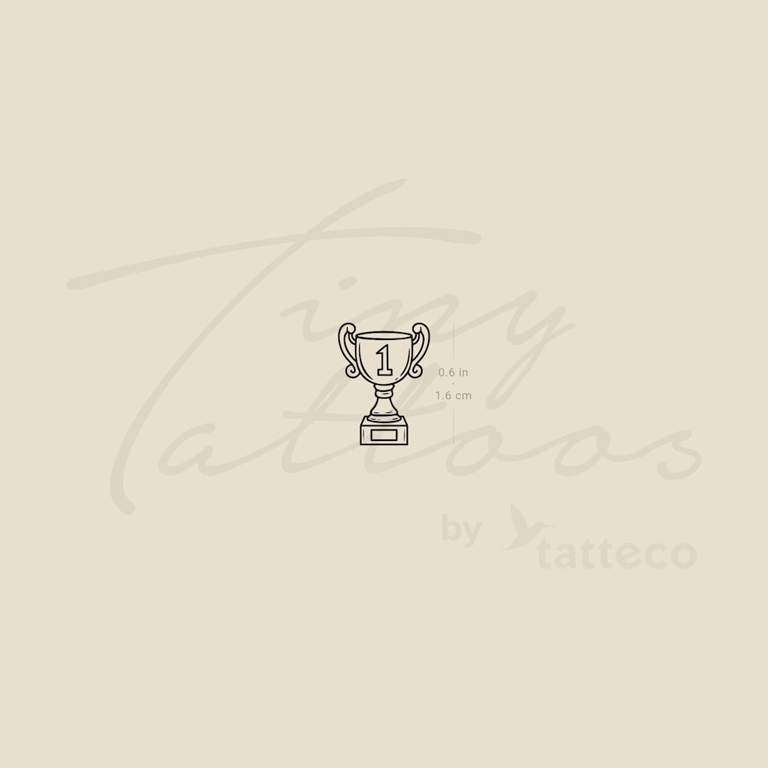 Trophy Temporary Tattoo set of 3 - Etsy