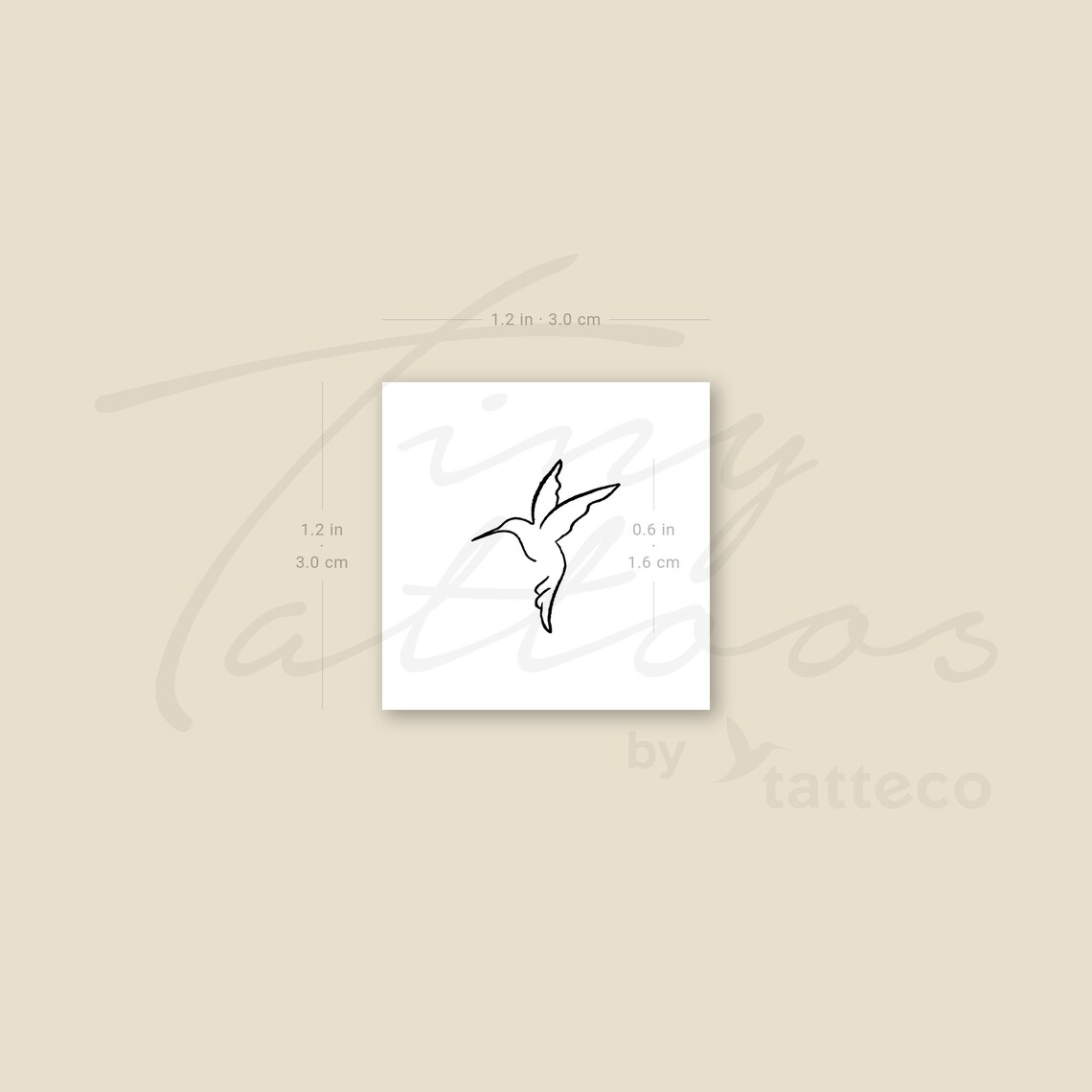 Single Line Hummingbird Temporary Tattoo (set of 3) - Etsy