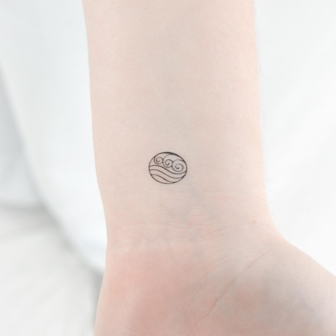 Avatar Water Symbol Temporary Tattoo (set of 3) - Etsy