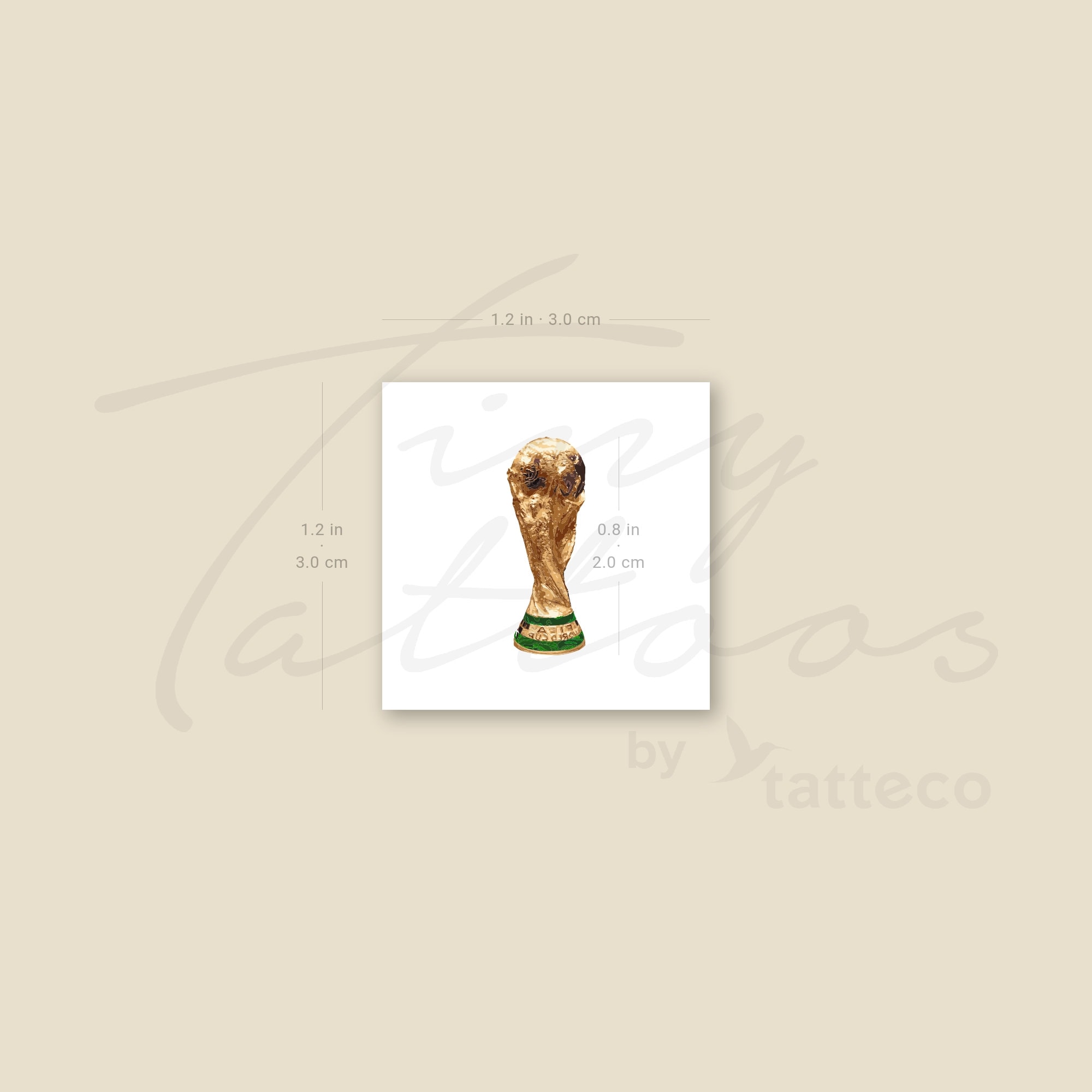 World Cup Trophy Temporary Tattoo (set of 3) - Etsy