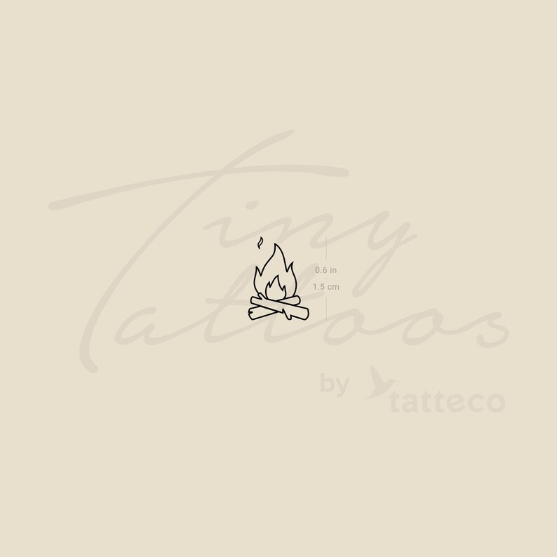 Bonfire Temporary Tattoo set of 3 - Etsy