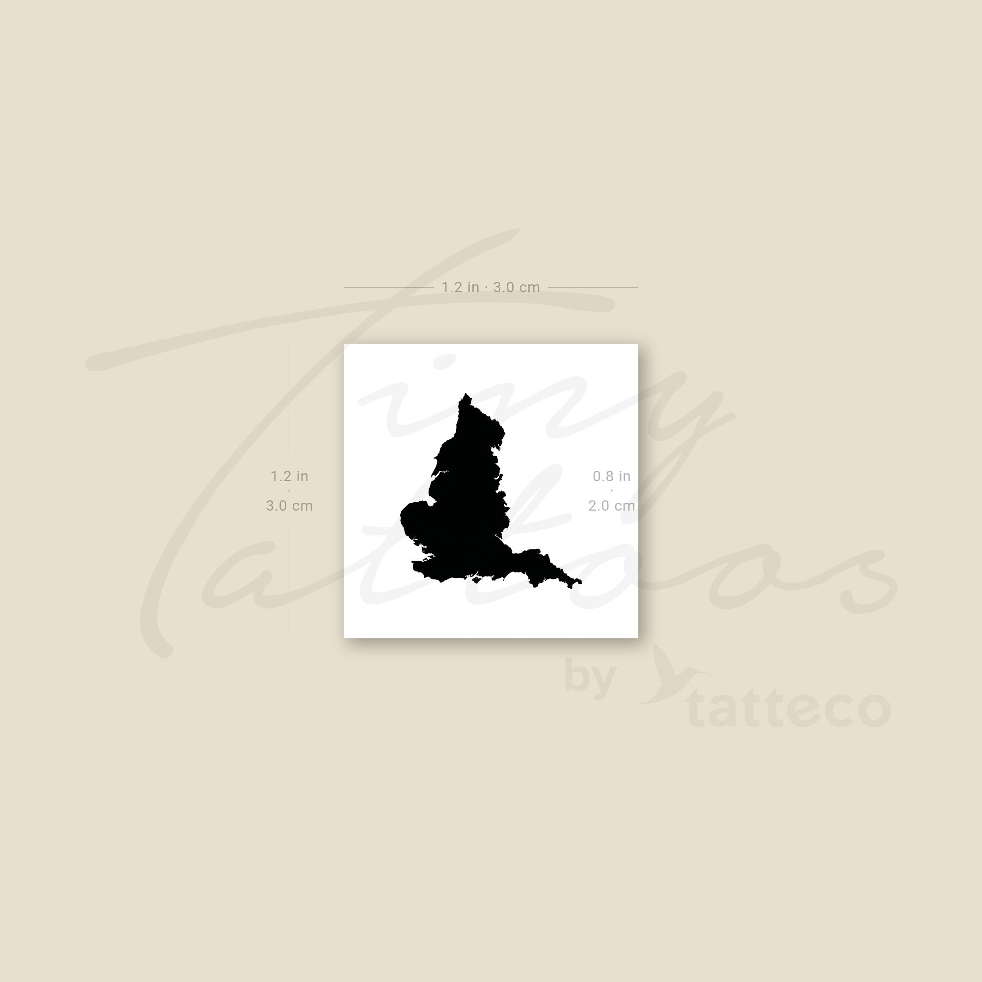Small England Map Temporary Tattoo (set of 3) - Etsy