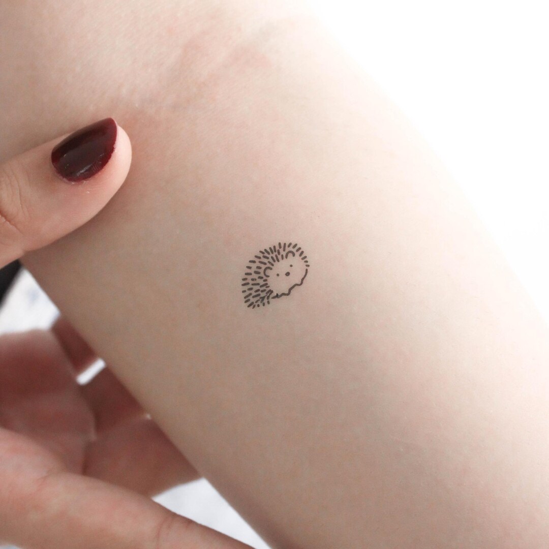 Mini Hedgehog Temporary Tattoo (set of 3) - Etsy