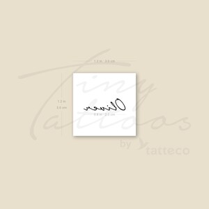 Small Oliver Temporary Tattoo (set of 3) - Etsy