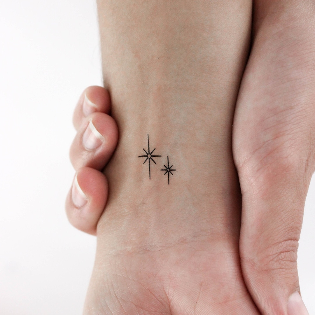 North Star Couple Temporary Tattoo (set of 3) - Etsy