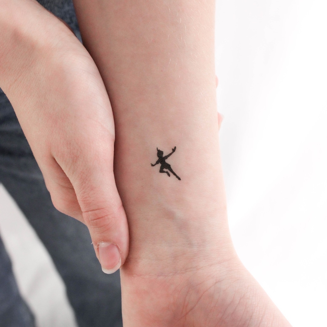 Peter Pan Silhouette Temporary Tattoo (set of 3) - Etsy