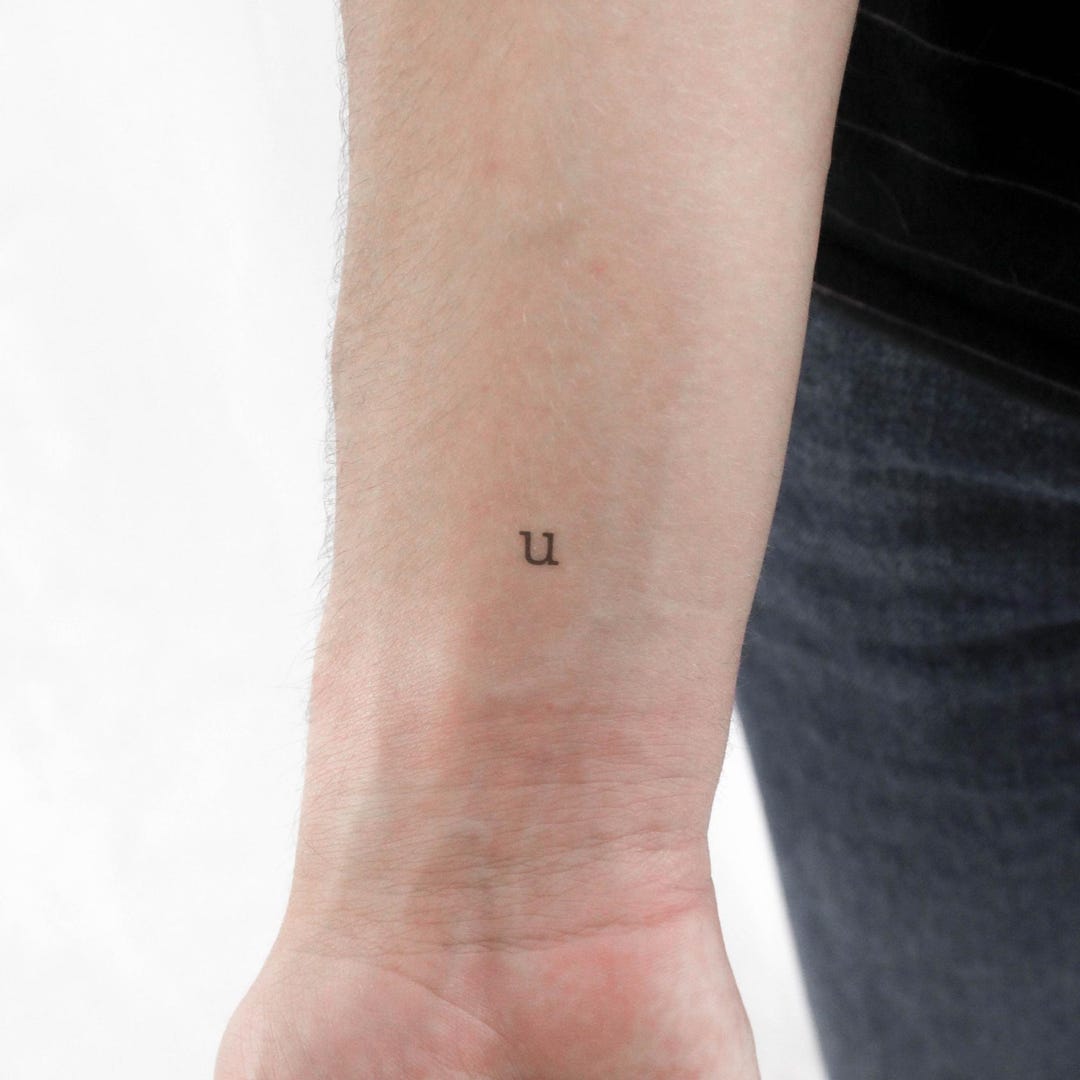 U Typewriter Lowercase Temporary Tattoo (set of 3) - Etsy