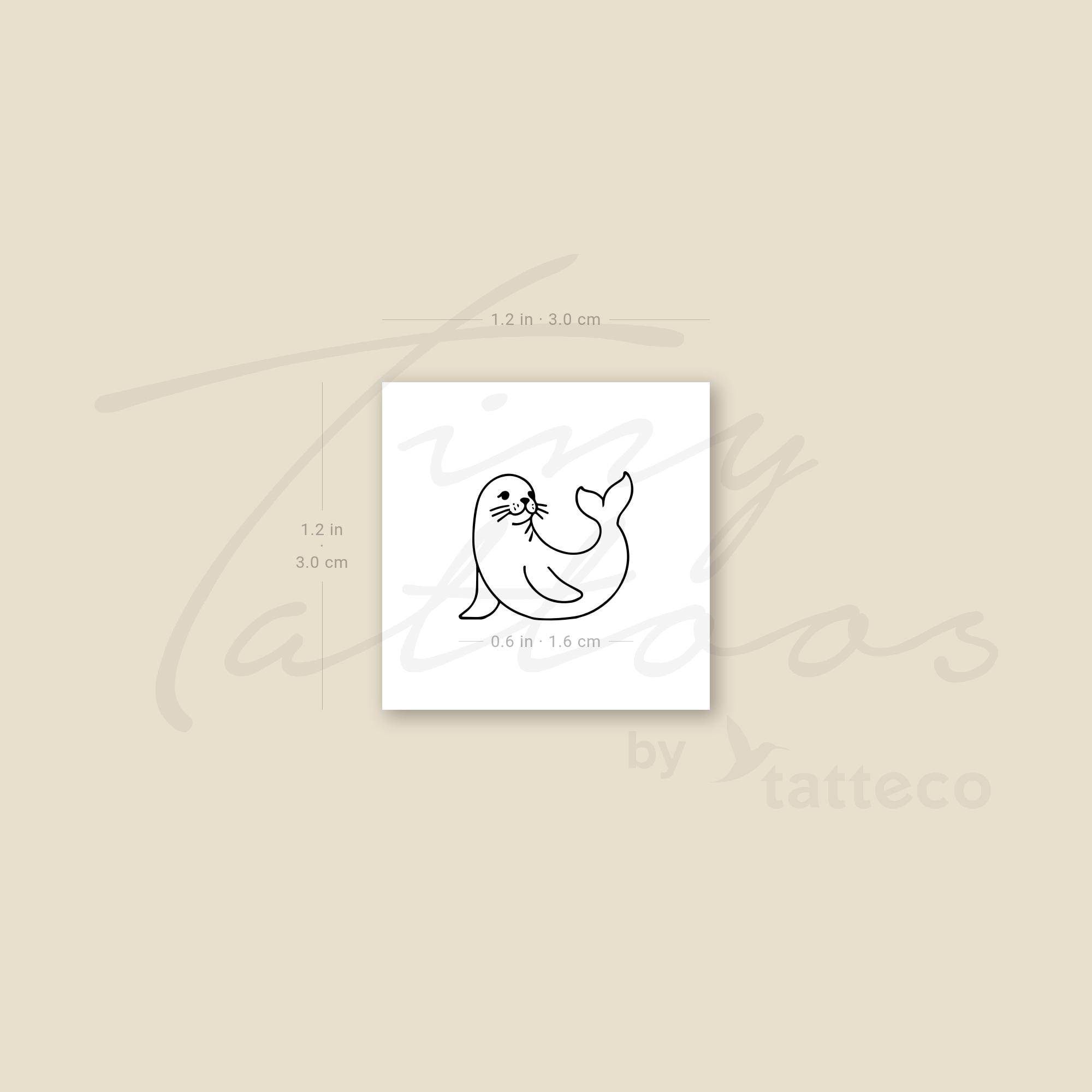 Seal Temporary Tattoo (set of 3) - Etsy