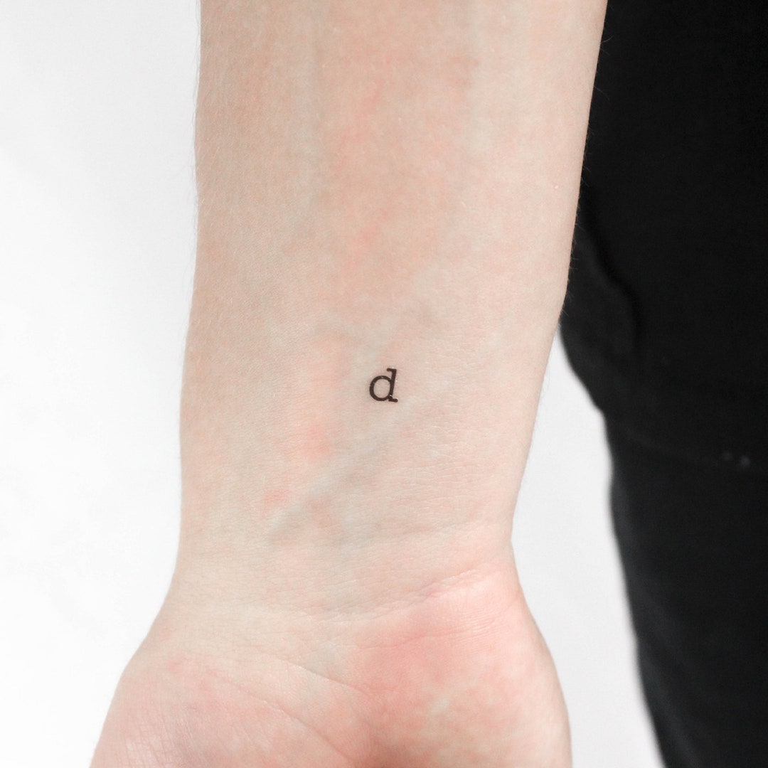 D Typewriter Lowercase Temporary Tattoo (set of 3) - Etsy