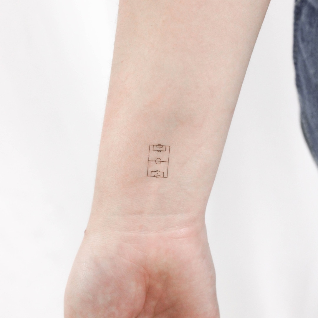 Football Pitch Temporary Tattoo (set of 3) - Etsy