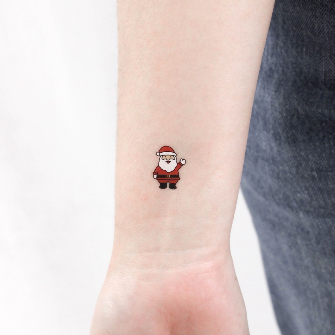 Father Christmas Temporary Tattoo (set of 3) - Etsy