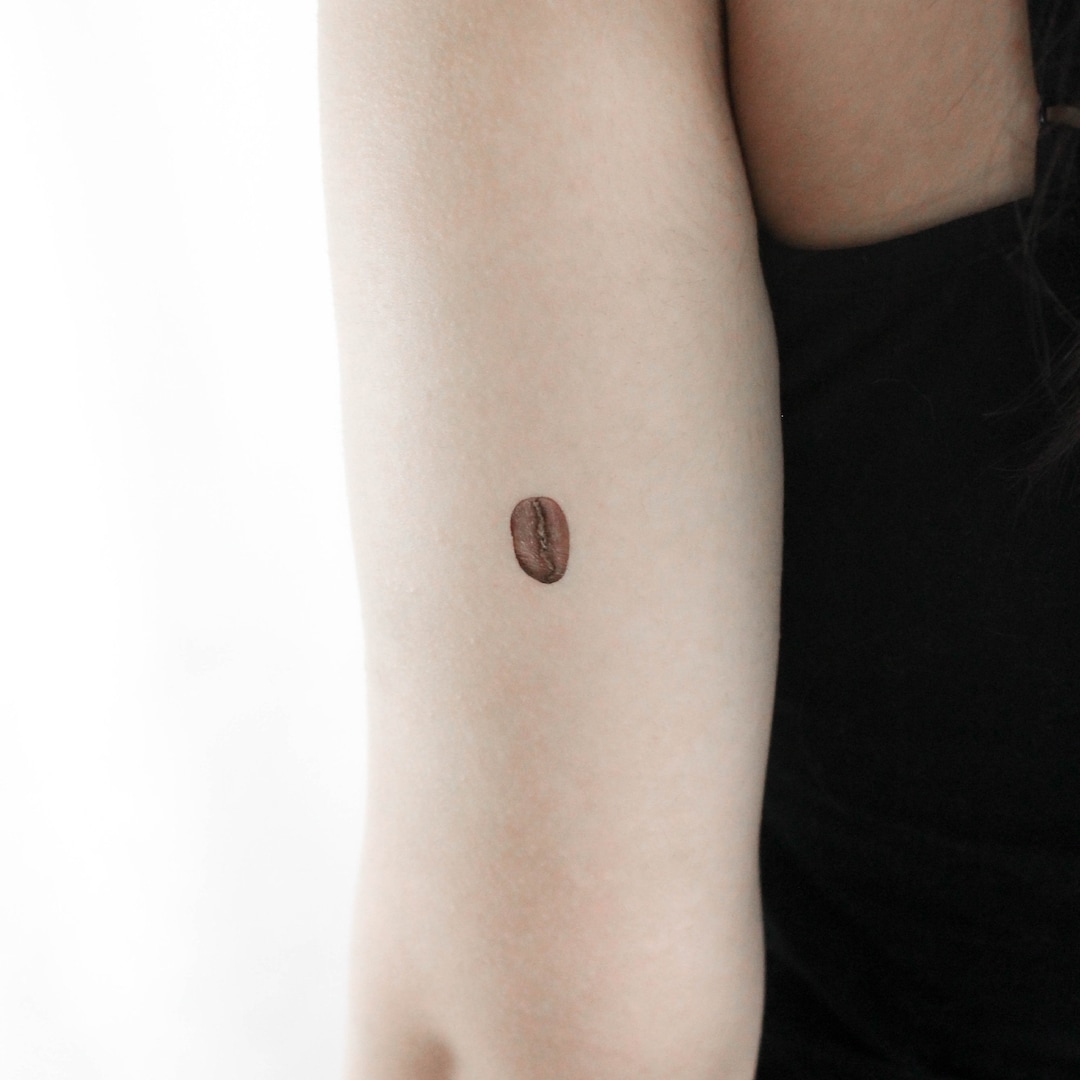 Coffee Bean Temporary Tattoo (set of 3) - Etsy