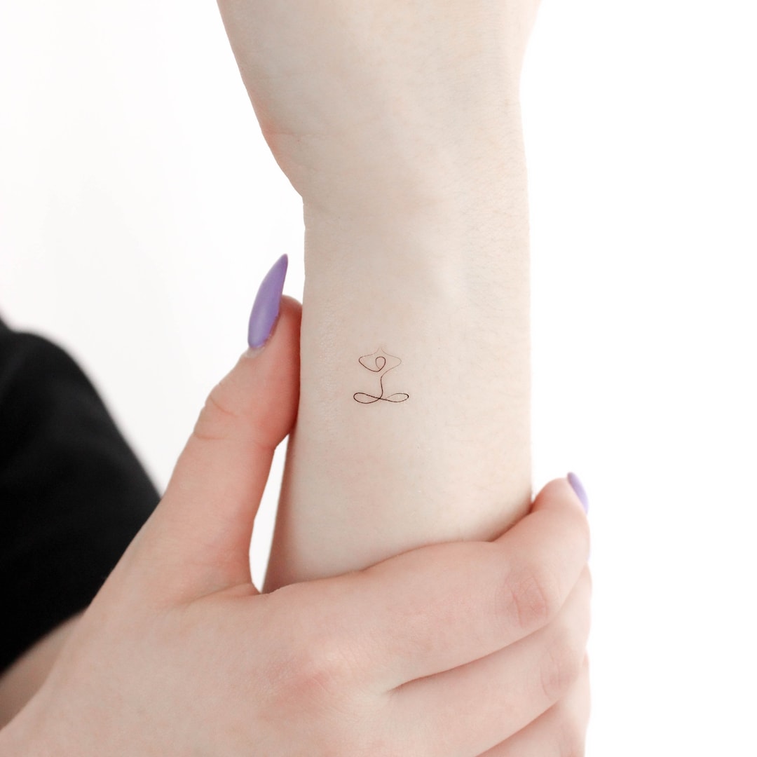 Minimalist Meditation Temporary Tattoo (set of 3) - Etsy