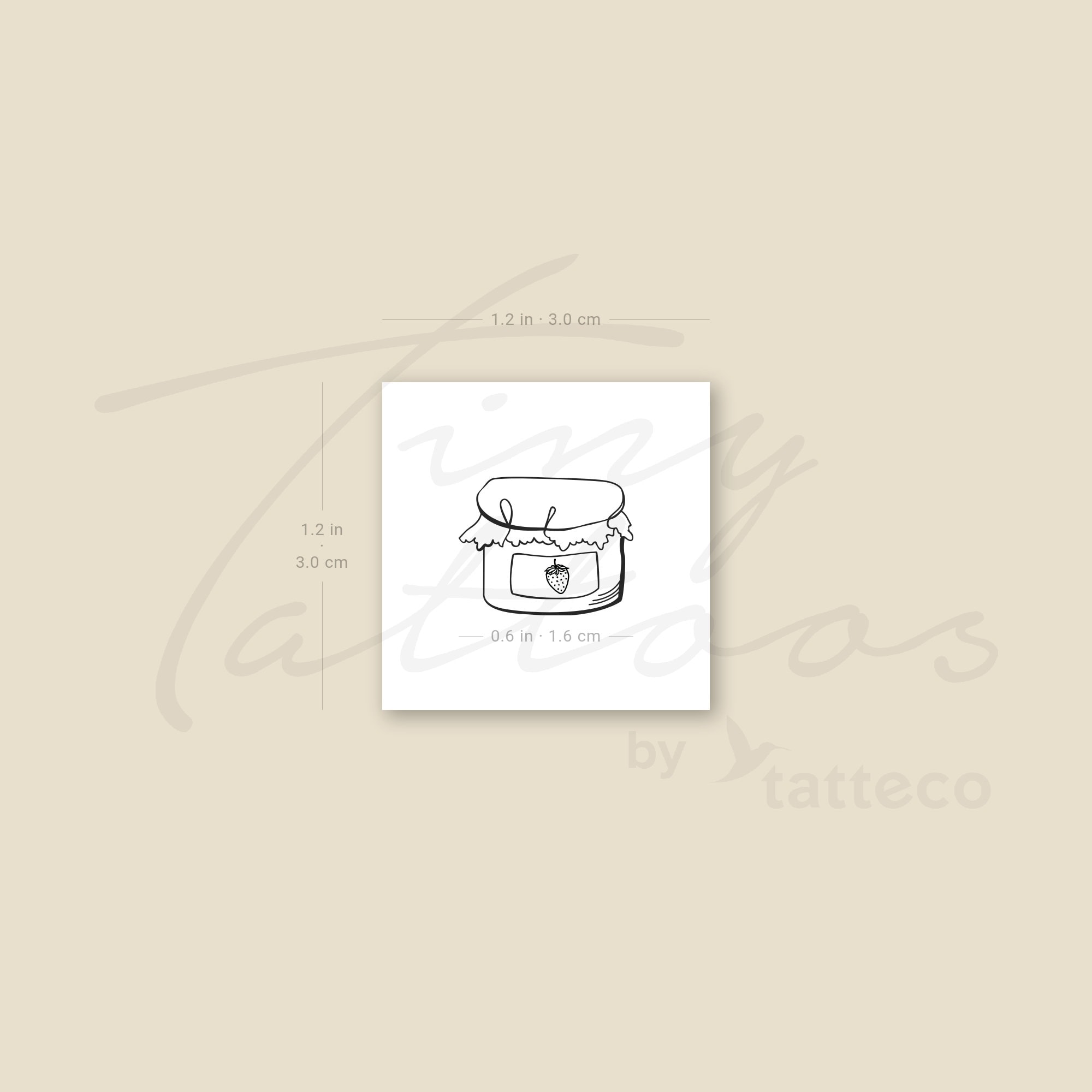 Strawberry Jam Temporary Tattoo (set of 3) - Etsy