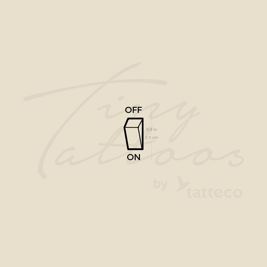 Minimalist Switch Temporary Tattoo set of 3 - Etsy