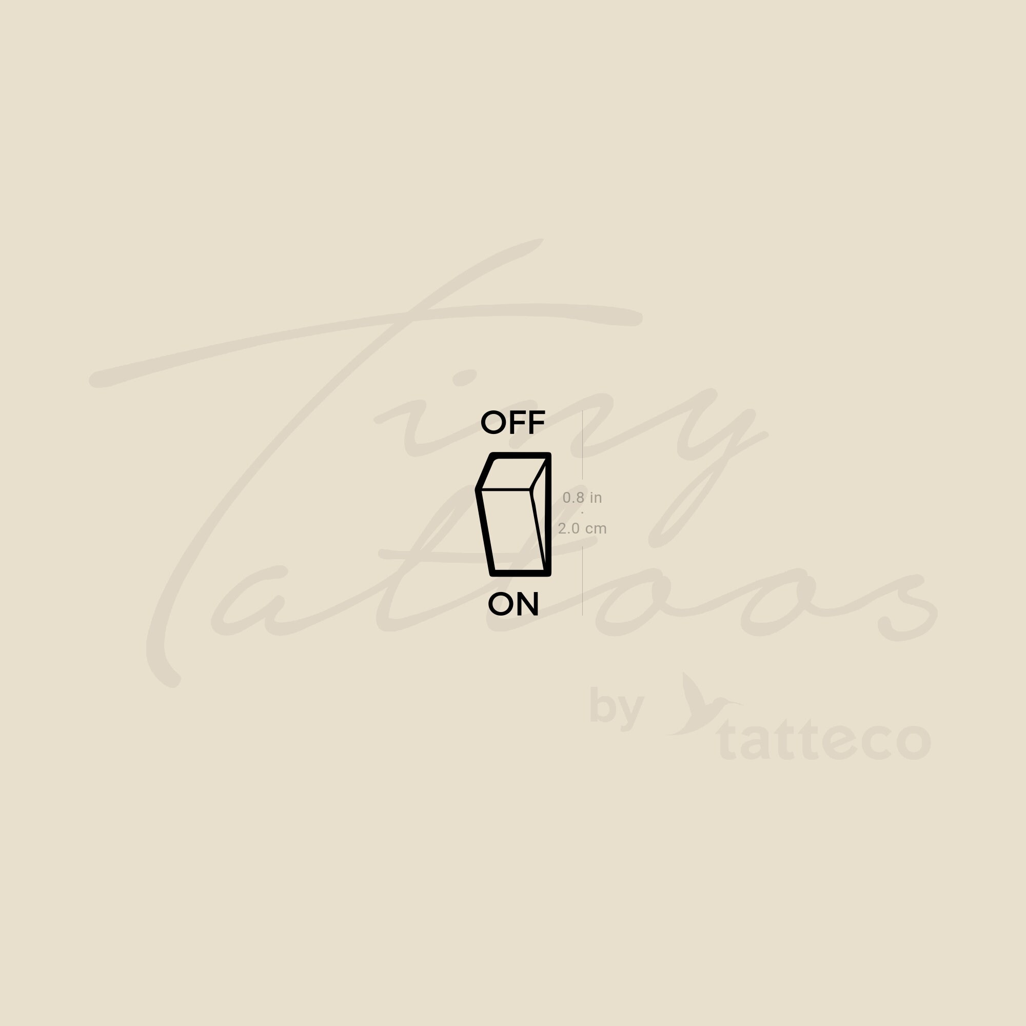 Minimalist Switch Temporary Tattoo set of 3 - Etsy