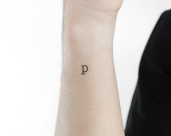 Handwritten Lowercase K Letter Temporary Tattoo set of 3 - Etsy