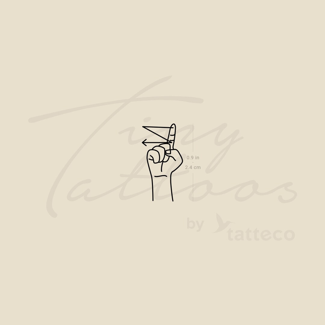 Sign Language Z Temporary Tattoo set of 3 - Etsy