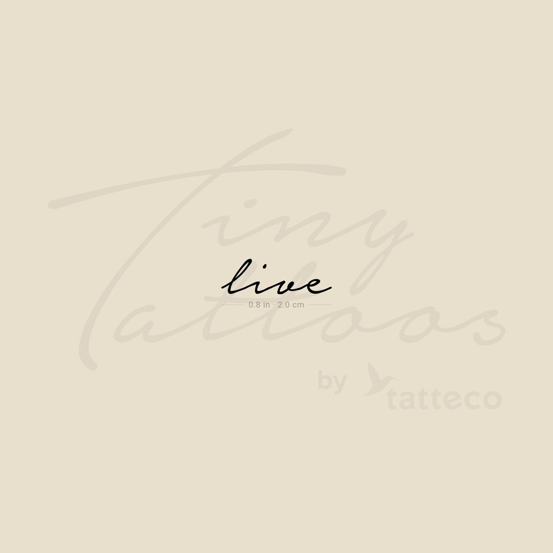 Live Temporary Tattoo set of 3 - Etsy