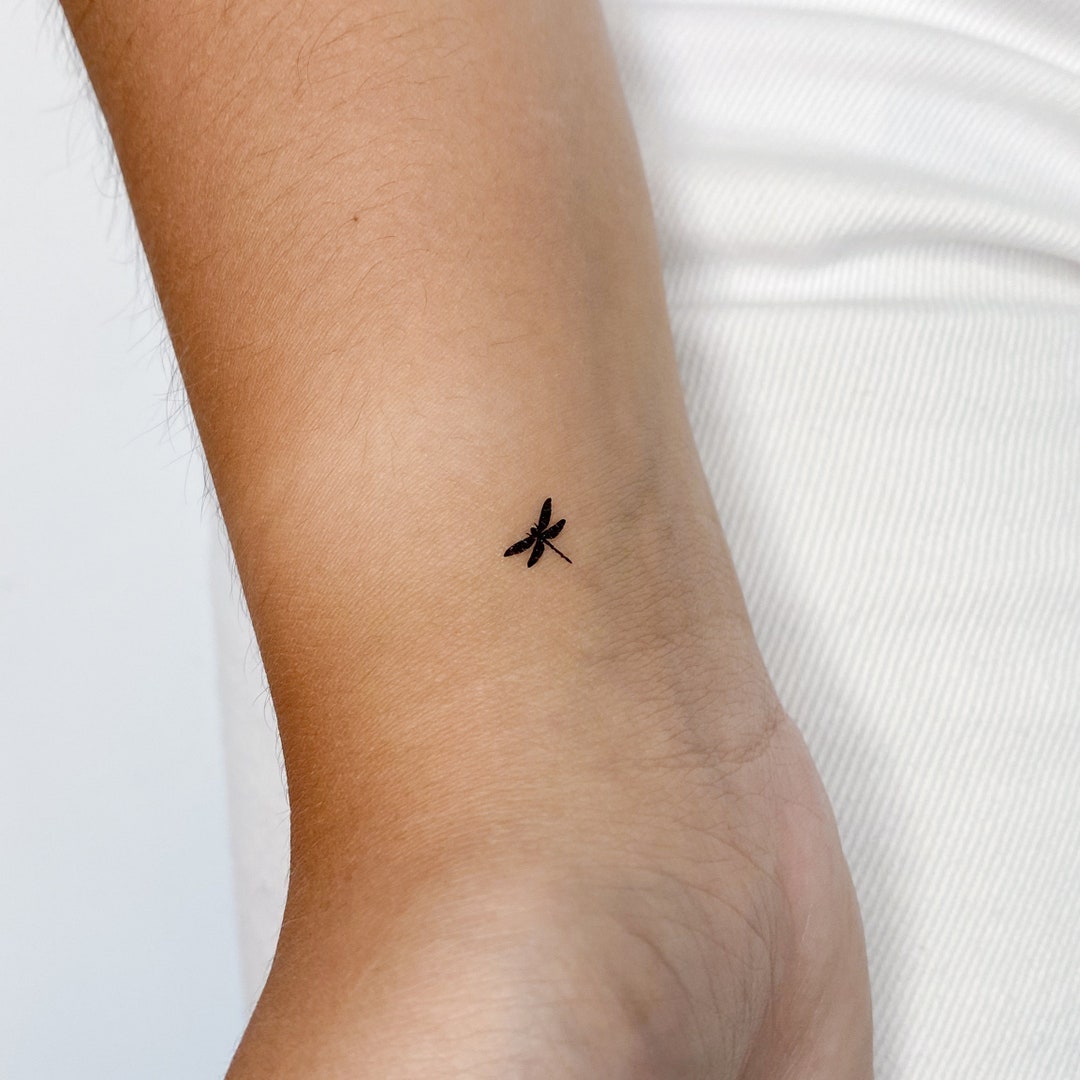 Tiny Dragonfly Temporary Tattoo (set of 3) - Etsy