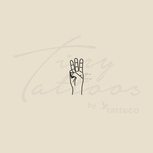 Sign Language W Temporary Tattoo set of 3 - Etsy